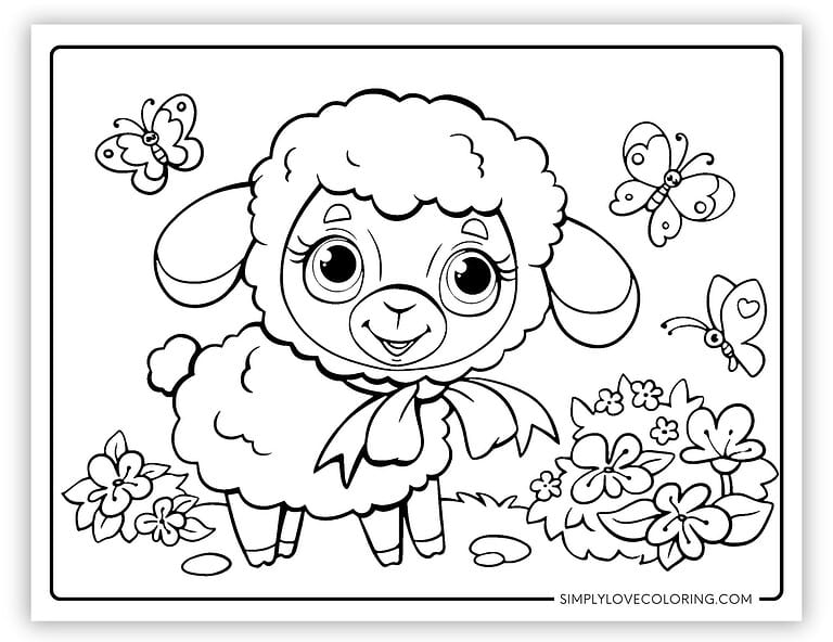 20 Sheep Coloring Pages (Free PDF Printables) - Simply Love Coloring