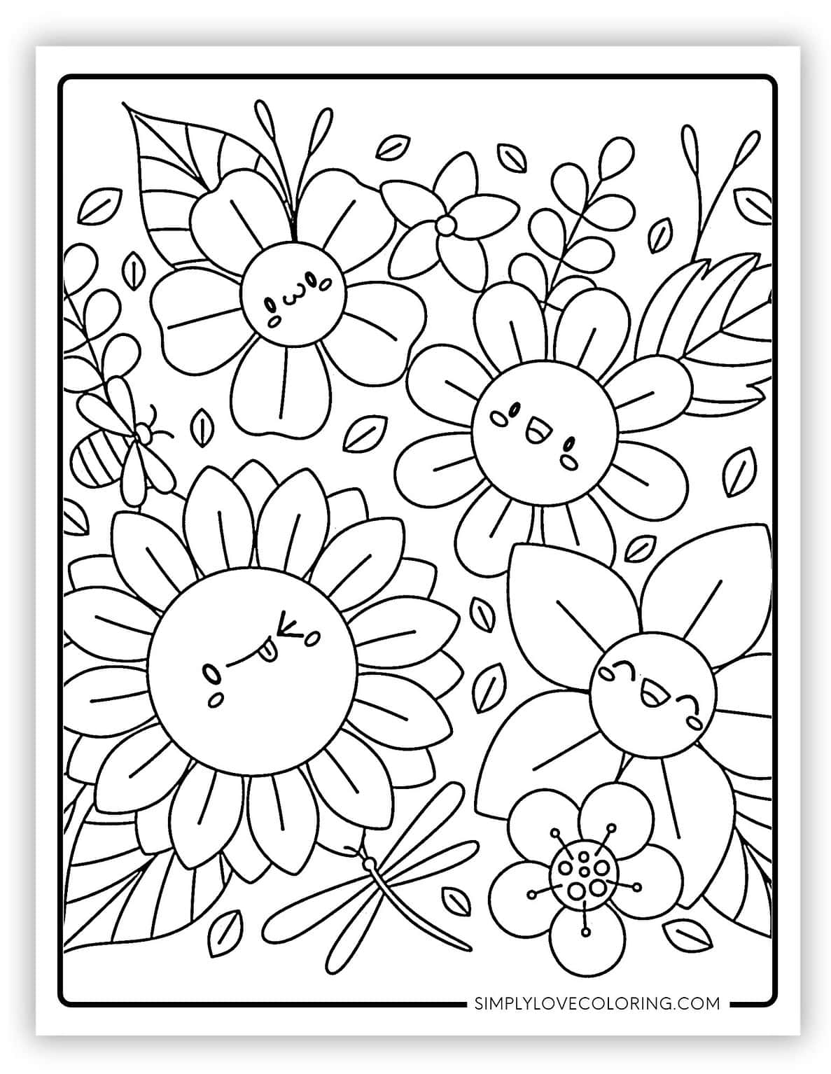 65 Beautiful Flower Coloring Pages (Free PDF Printables) - Simply Love ...
