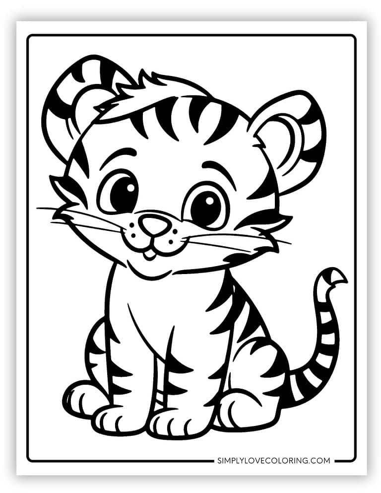 19 Tiger Coloring Pages (Free PDF Printables) - Simply Love Coloring