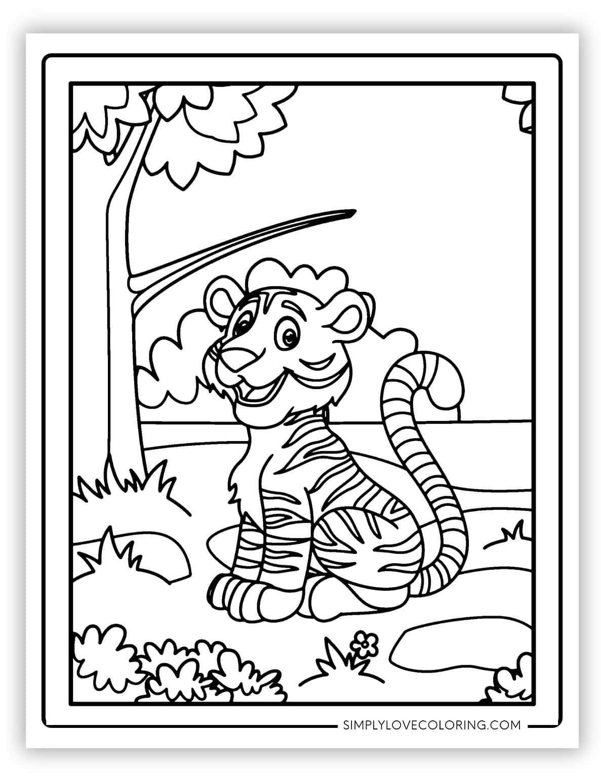19 Tiger Coloring Pages (Free PDF Printables) - Simply Love Coloring