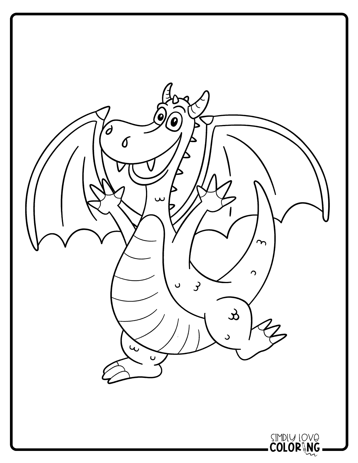 Dragon Coloring Pages (Free PDF Printables) - Simply Love Coloring