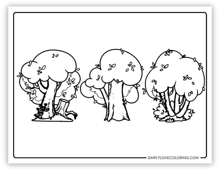 Forest Coloring Pages (Free PDF Printables) - Simply Love Coloring