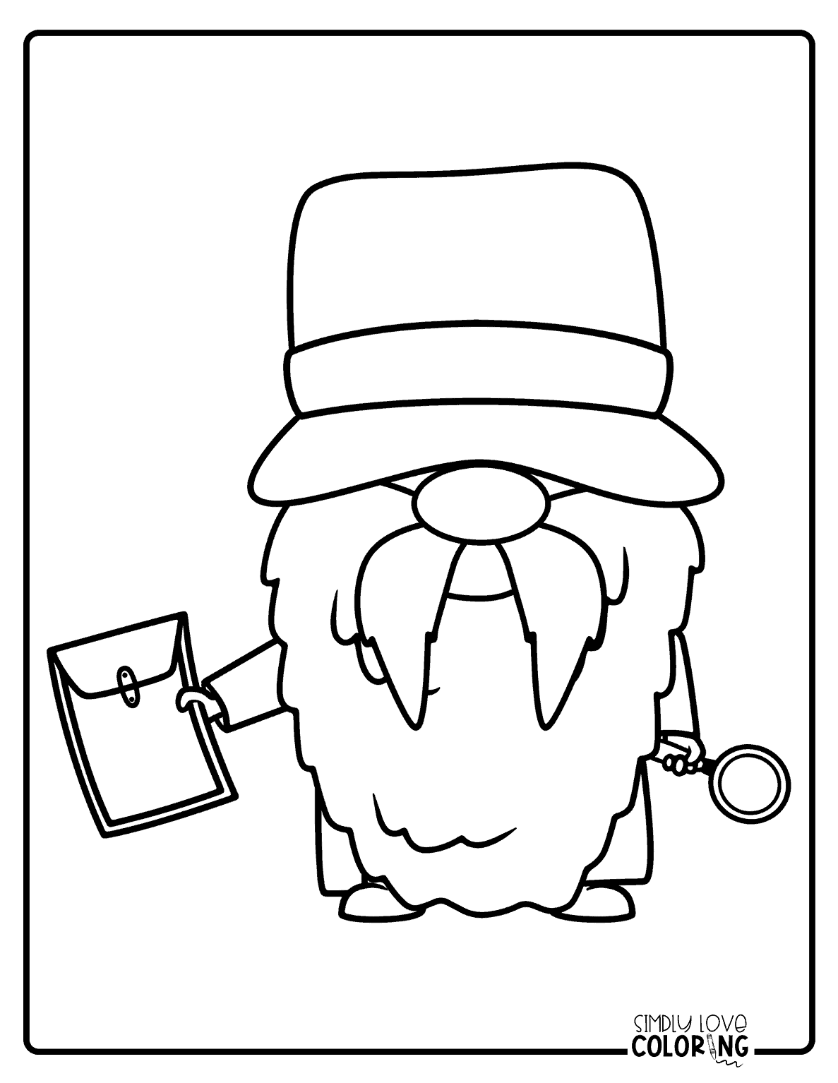 38 Gnome Coloring Pages (Free PDF Printables) - Simply Love Coloring