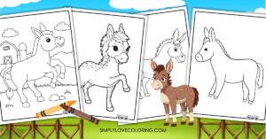 21 Cute Donkey Coloring Pages (Free PDF Printables) - Simply Love Coloring