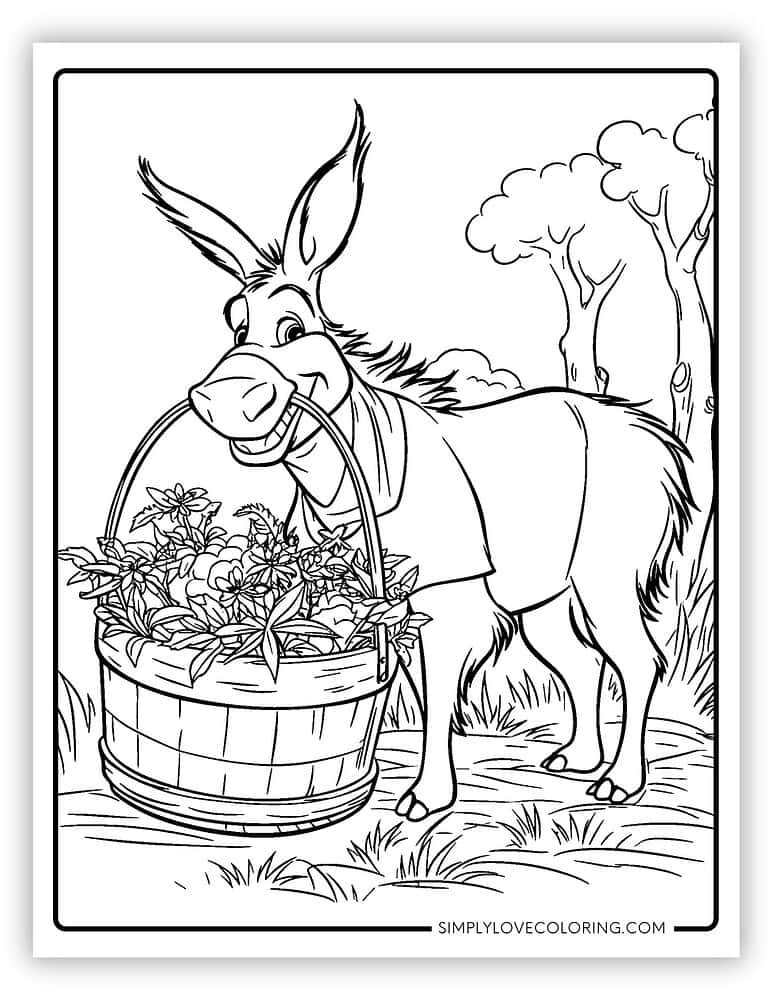 21 Cute Donkey Coloring Pages (Free PDF Printables) - Simply Love Coloring