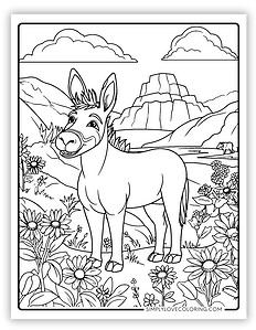21 Cute Donkey Coloring Pages (Free PDF Printables) - Simply Love Coloring