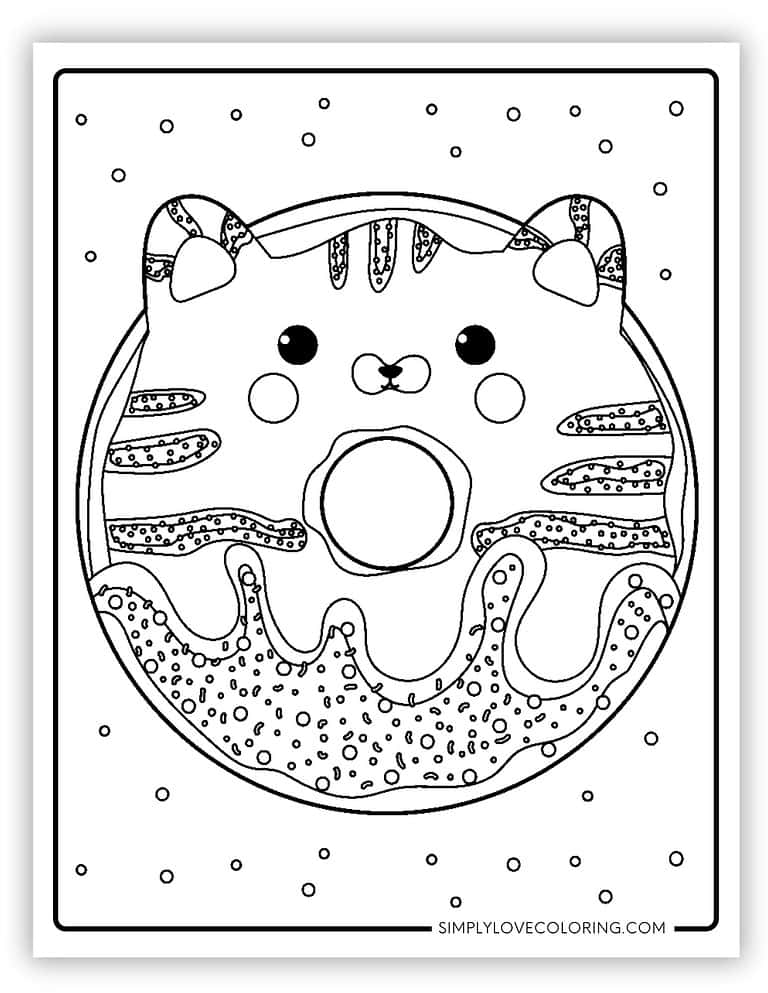 29 Donut Coloring Pages (Free PDF Printables) - Simply Love Coloring