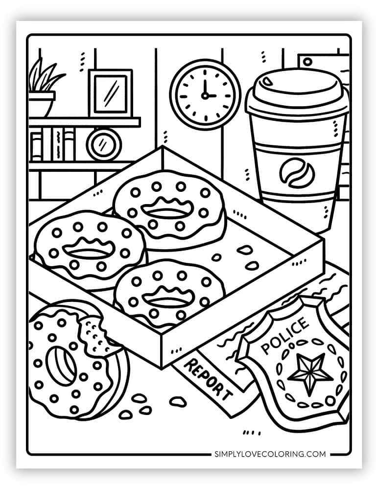 29 Donut Coloring Pages (Free PDF Printables) - Simply Love Coloring