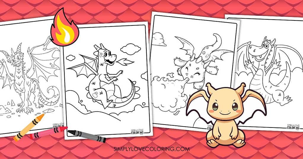 Dragon Coloring Pages (Free PDF Printables) - Simply Love Coloring