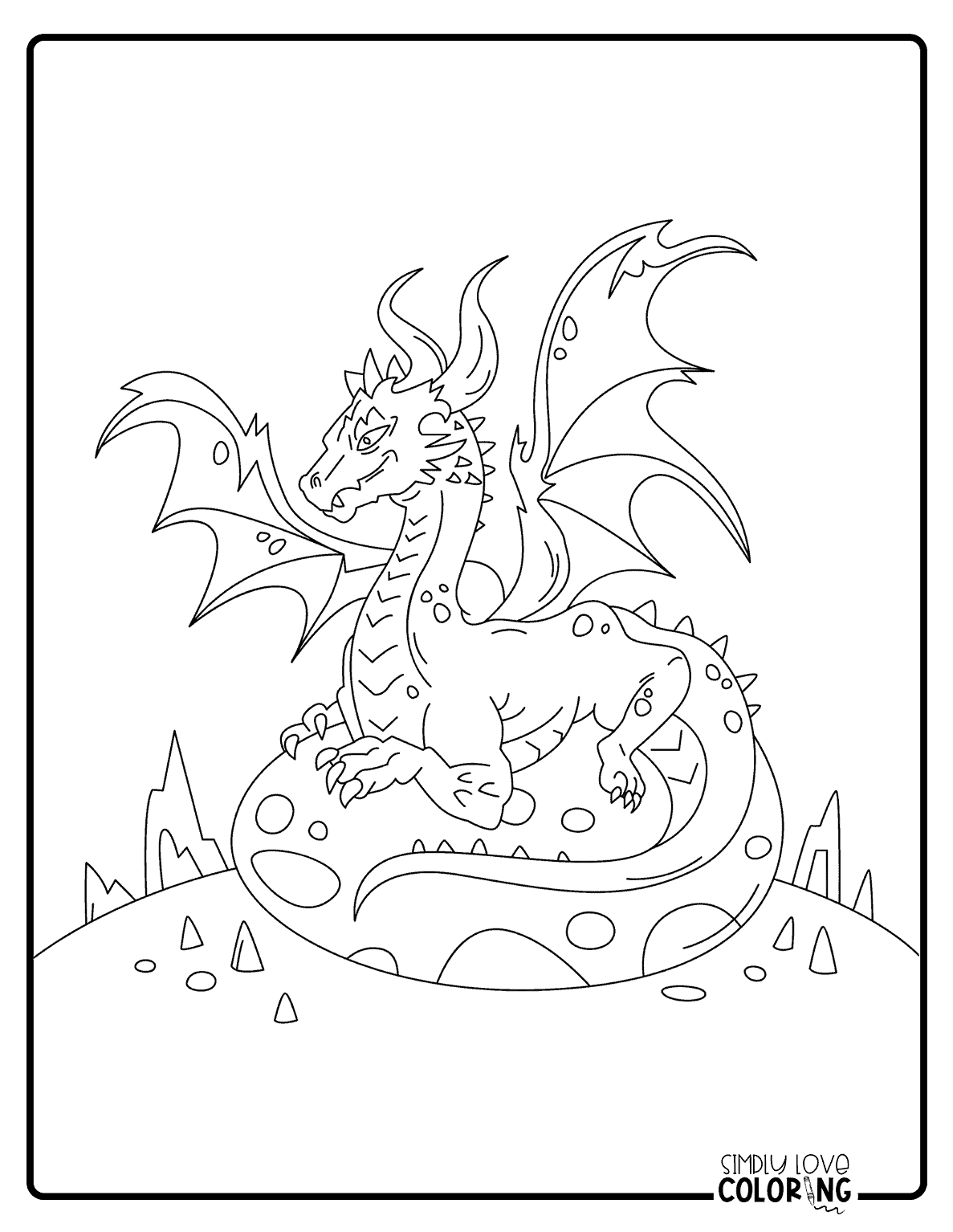 Dragon Coloring Pages (Free PDF Printables) - Simply Love Coloring