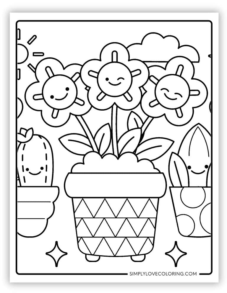 65 Beautiful Flower Coloring Pages (Free PDF Printables) - Simply Love ...