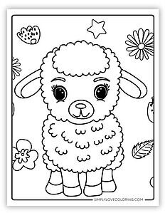 42 Lamb Coloring Pages (Free PDF Printables) - Simply Love Coloring