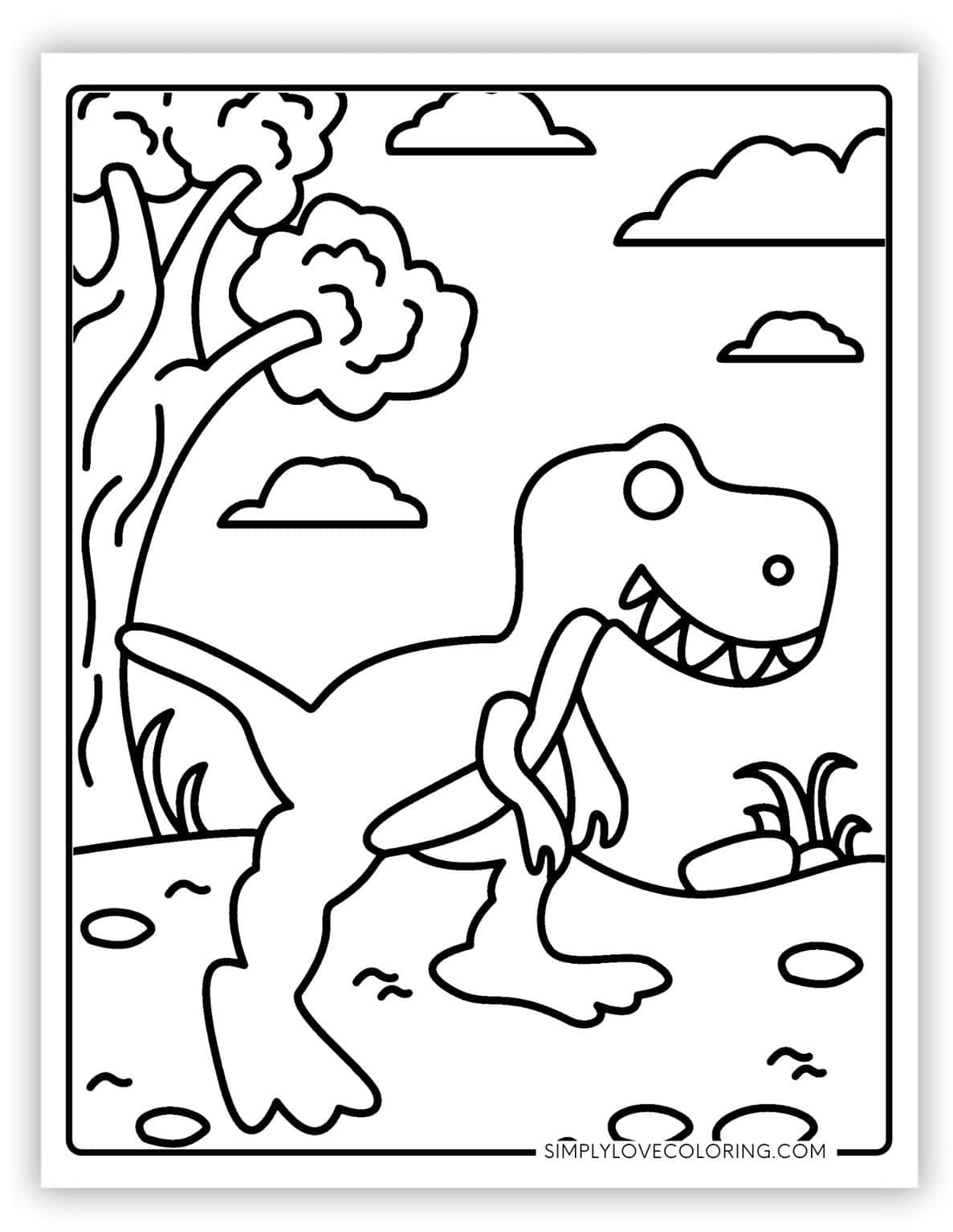 Tyrannosaurus Rex Coloring Pages (Free PDF Printables) - Simply Love ...