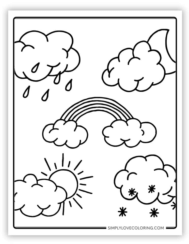 25 Weather Coloring Pages (Free PDF Printables) - Simply Love Coloring