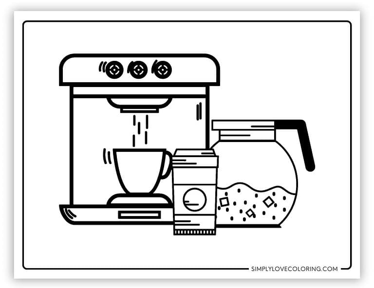 42 Coffee Coloring Pages (Free PDF Printables) - Simply Love Coloring