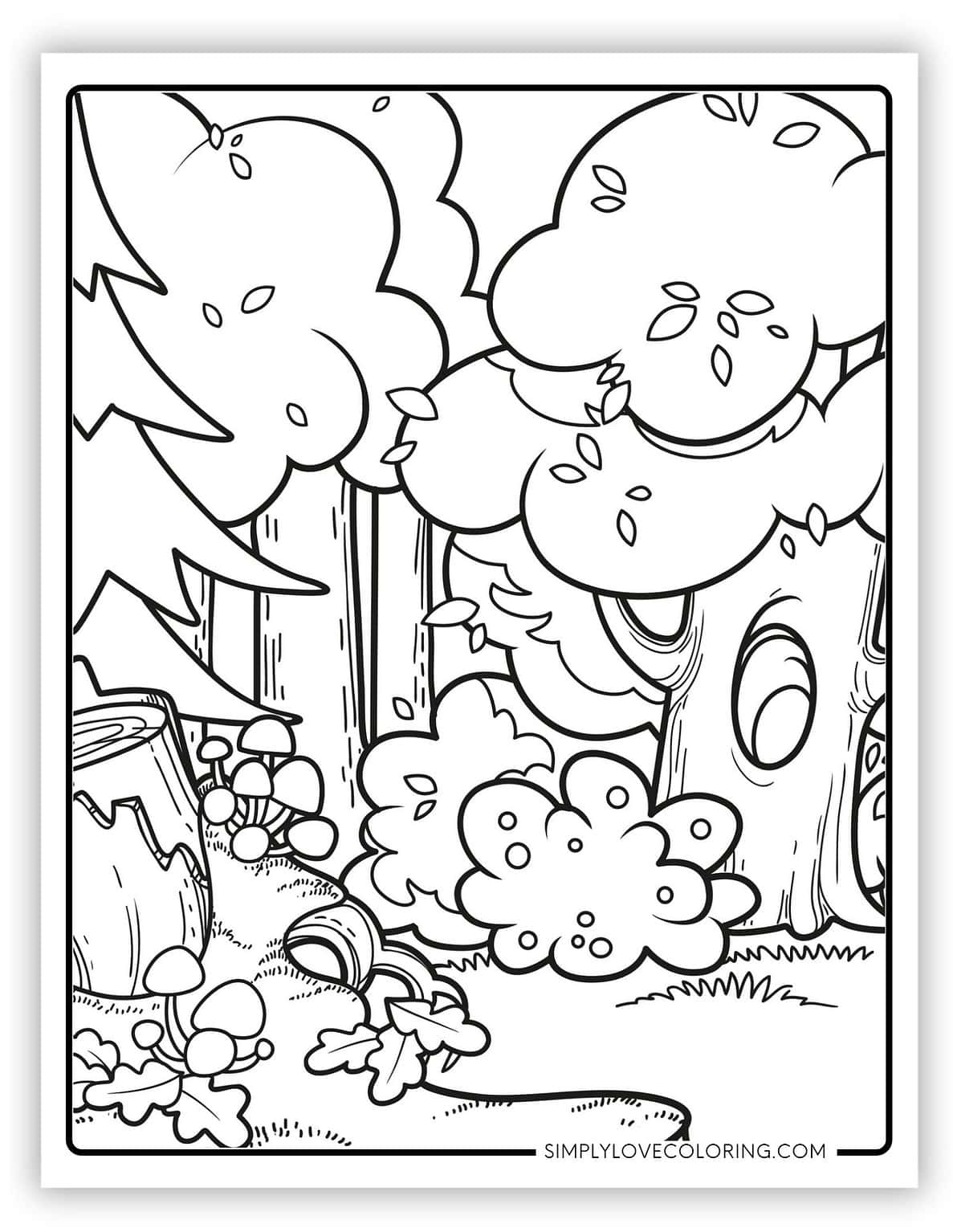 Forest Coloring Pages (Free PDF Printables) - Simply Love Coloring