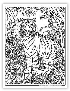 19 Tiger Coloring Pages (Free PDF Printables) - Simply Love Coloring