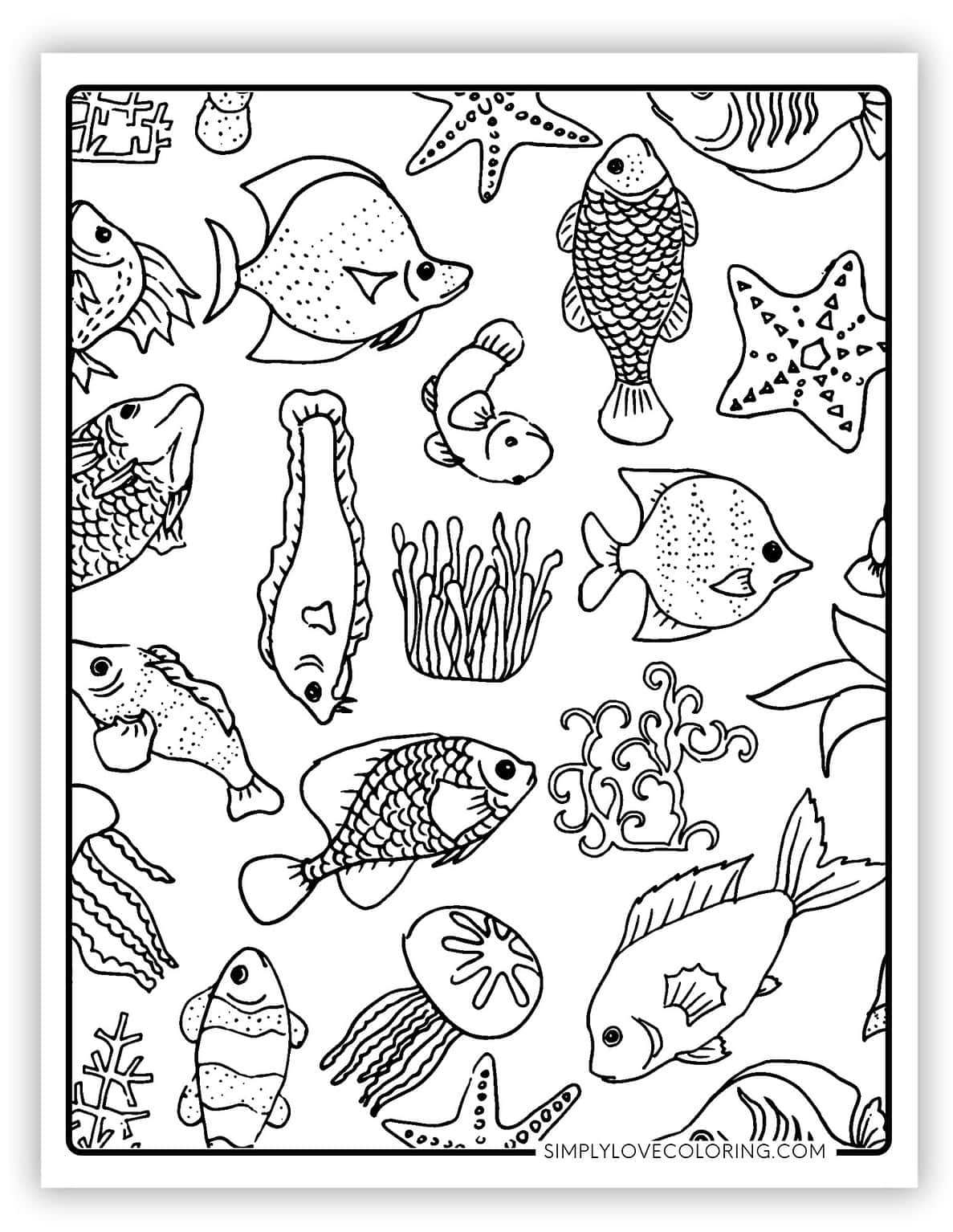 34 Interesting Fish Coloring Pages (Free PDF Printables) - Simply Love ...