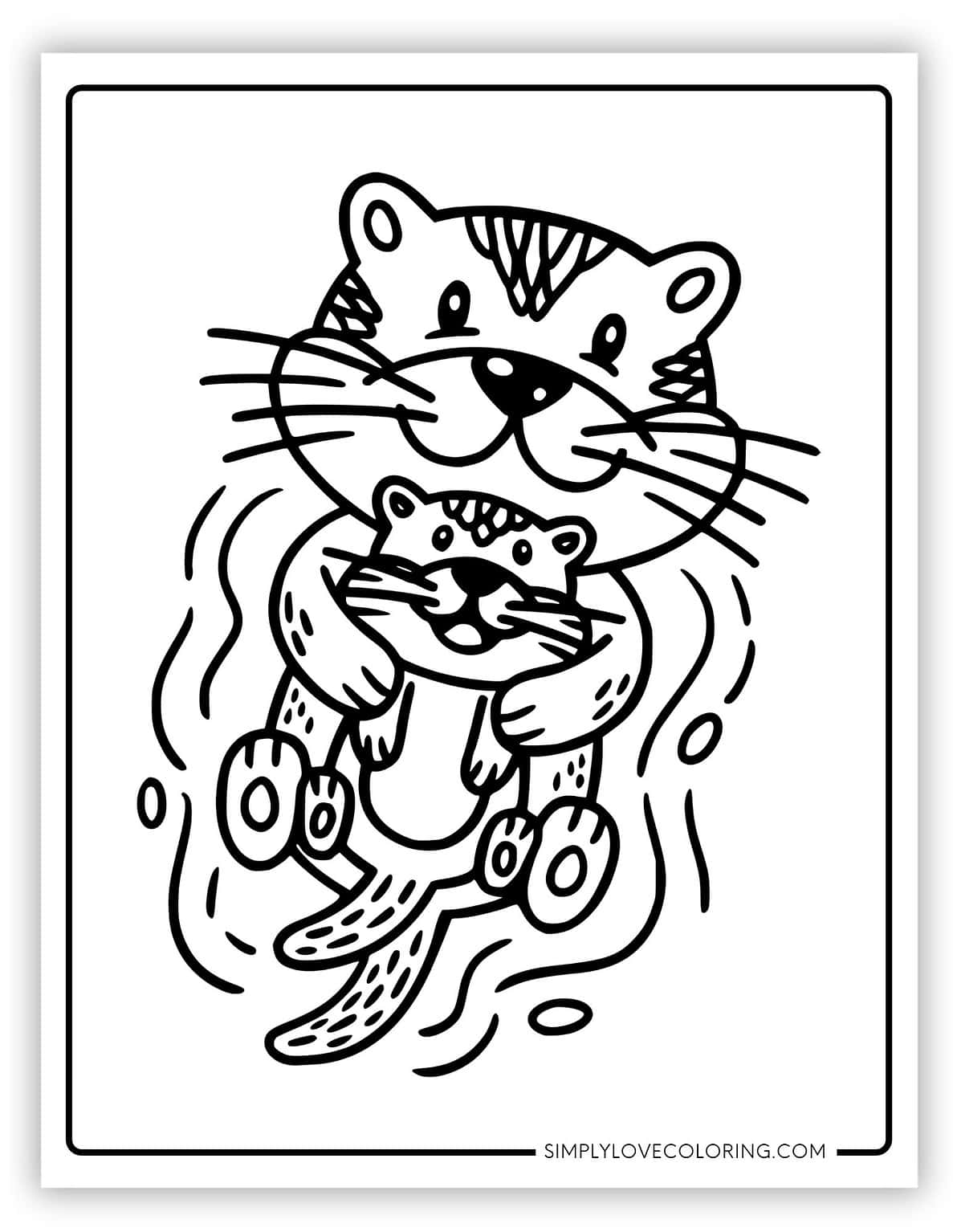 27 Otter Coloring Pages (Free PDF Printables) - Simply Love Coloring