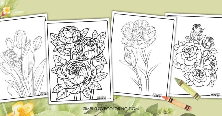 65 Beautiful Flower Coloring Pages (Free PDF Printables) - Simply Love ...