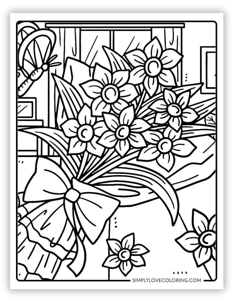 65 Beautiful Flower Coloring Pages (Free PDF Printables) - Simply Love ...