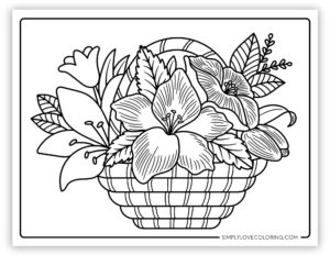 65 Beautiful Flower Coloring Pages (Free PDF Printables) - Simply Love ...
