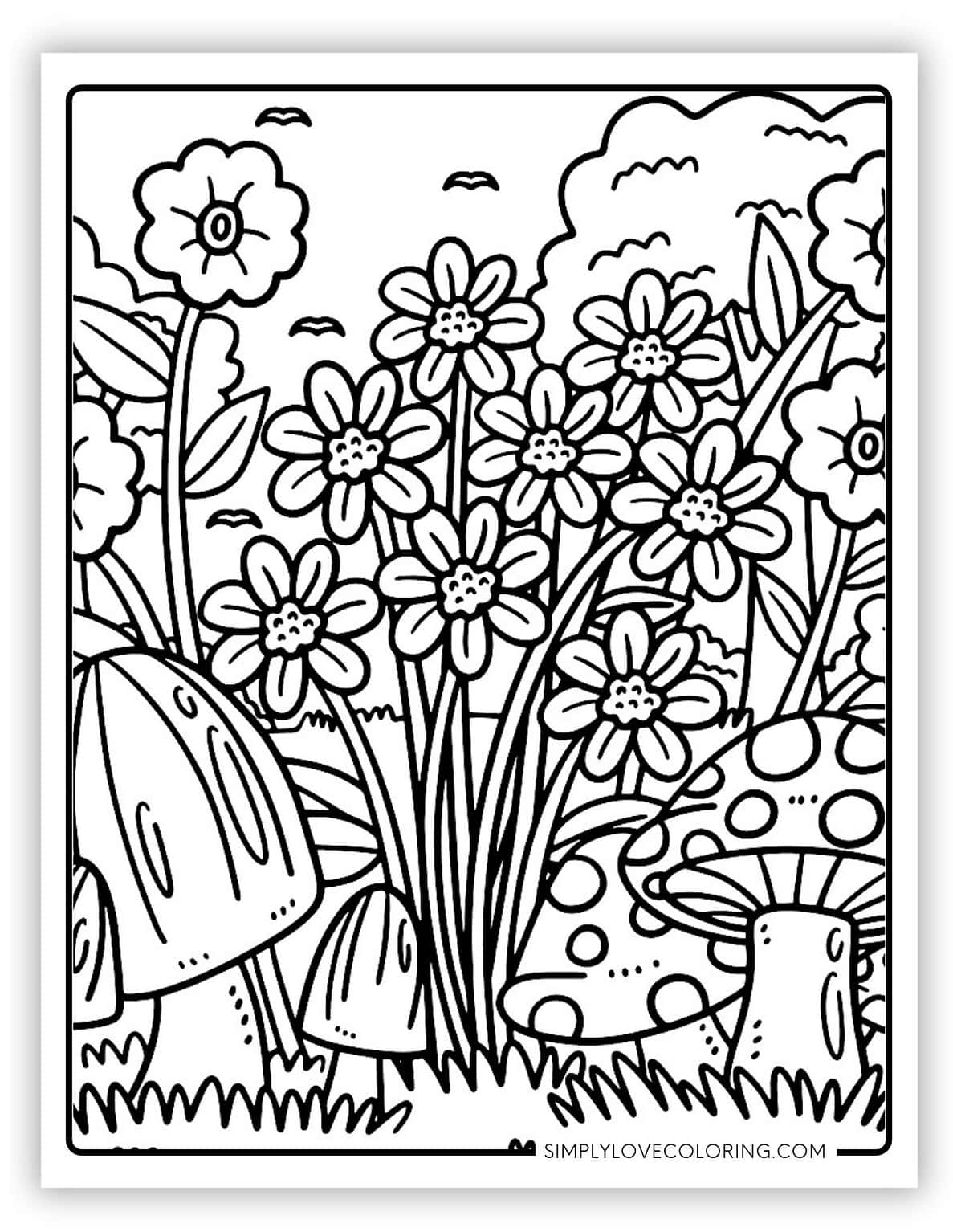 65 Beautiful Flower Coloring Pages (Free PDF Printables) - Simply Love ...