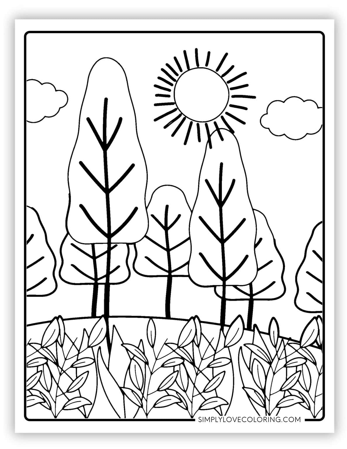 Forest Coloring Pages (Free PDF Printables) - Simply Love Coloring
