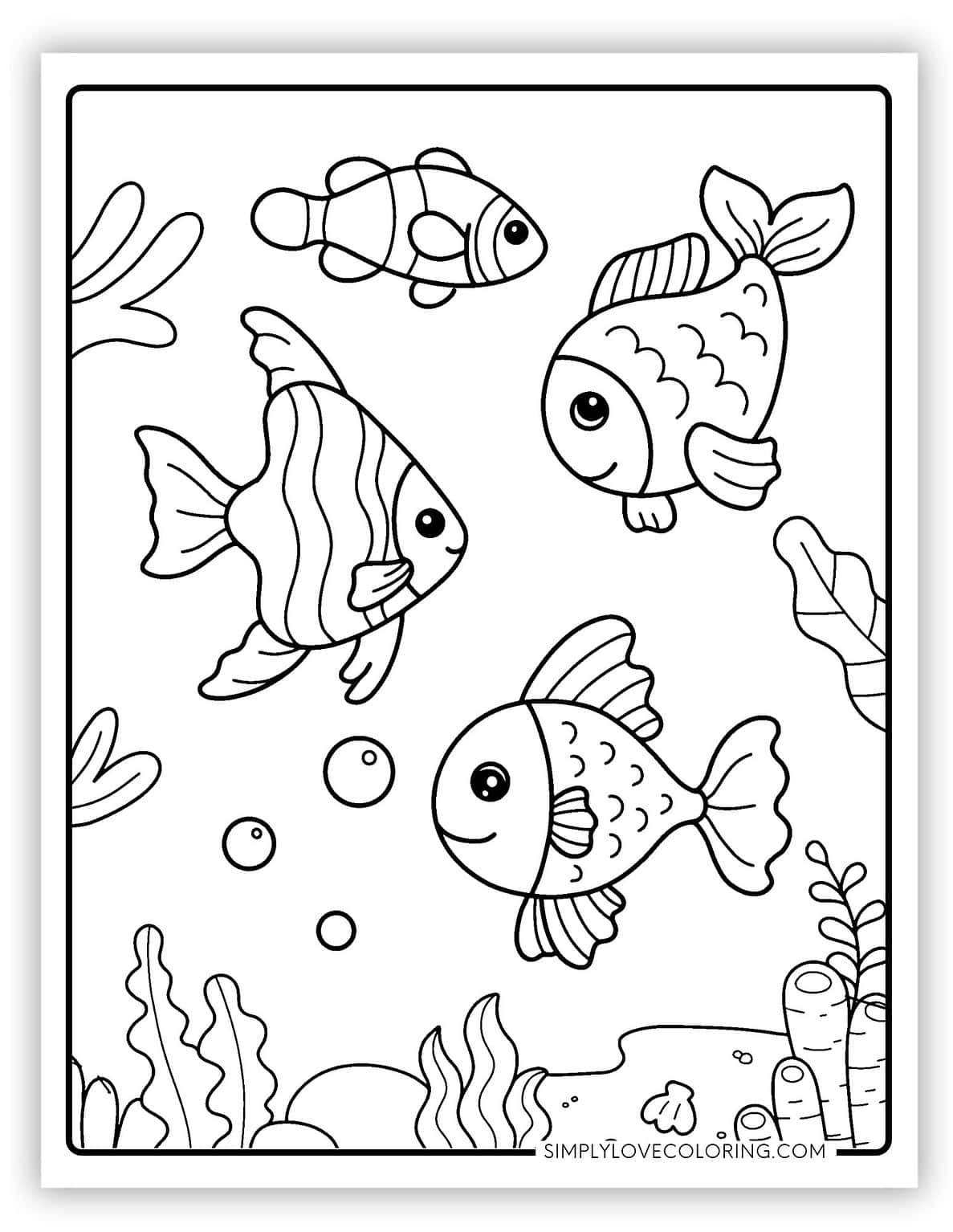 34 Interesting Fish Coloring Pages (Free PDF Printables) - Simply Love ...