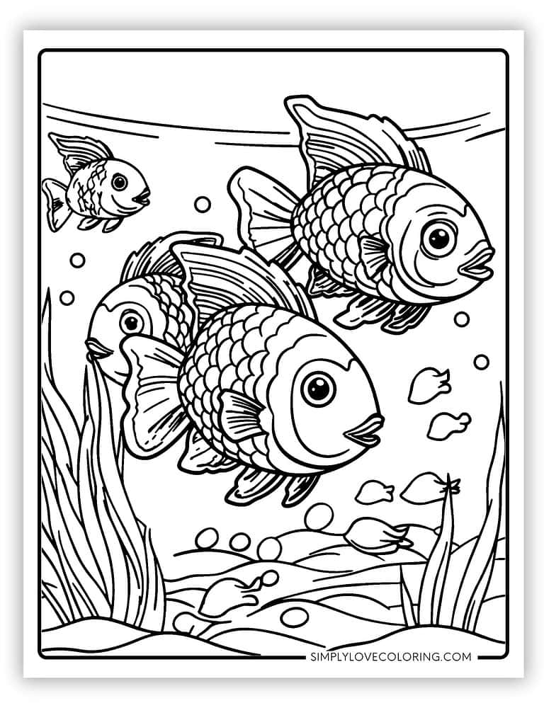 37 Goldfish Coloring Pages (Free PDF Printables) - Simply Love Coloring