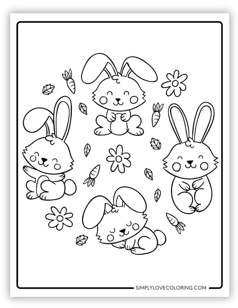 57 Cute Rabbit Coloring Pages (Free PDF Printables) - Simply Love Coloring