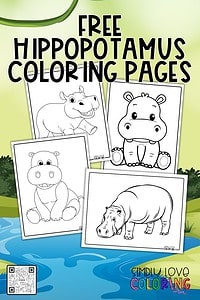 Cute Hippopotamus Coloring Pages (Free PDF Printables) - Simply Love ...