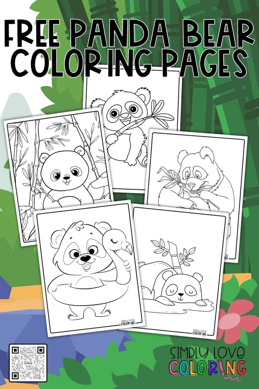 Cute Panda Bear Coloring Pages (Free PDF Printables) - Simply Love Coloring