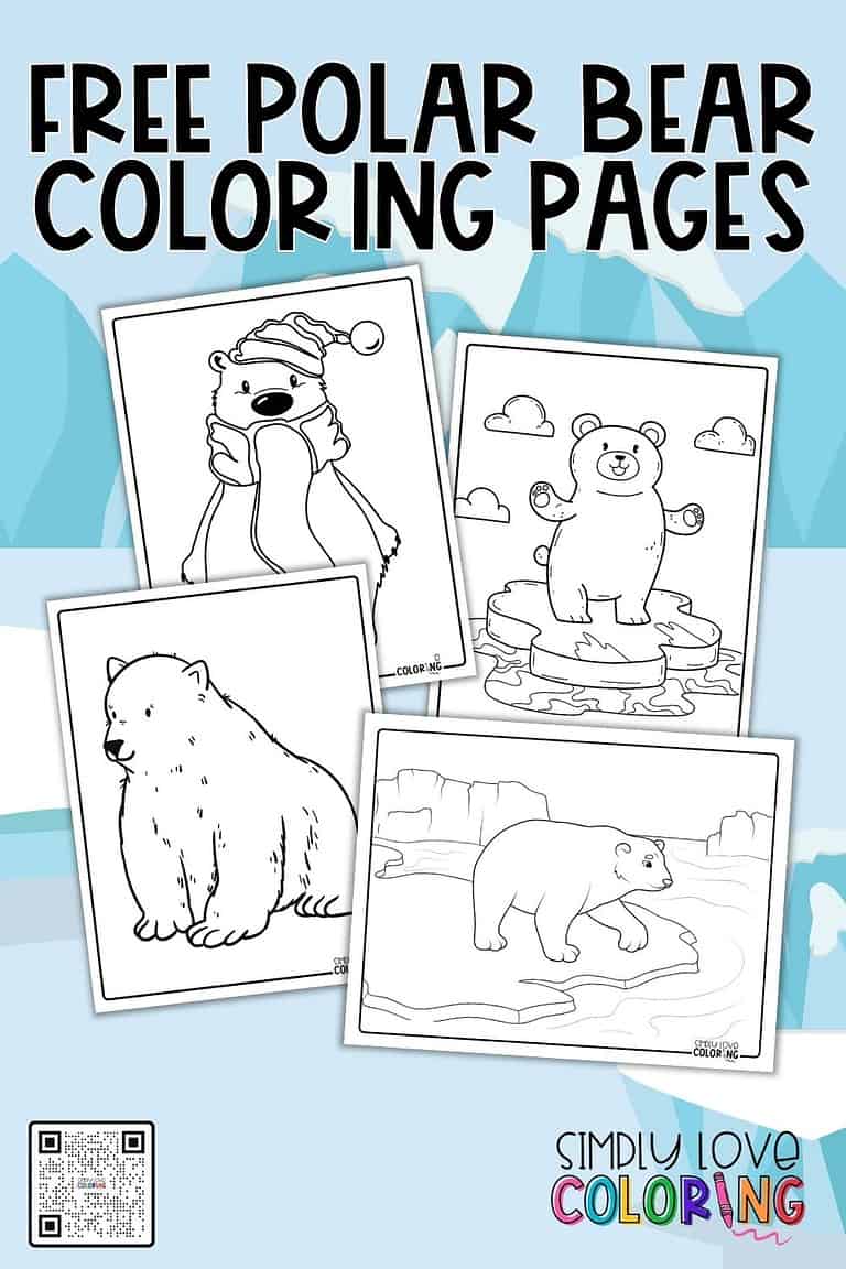 Polar Bear Coloring Pages (Free PDF Printables) - Simply Love Coloring