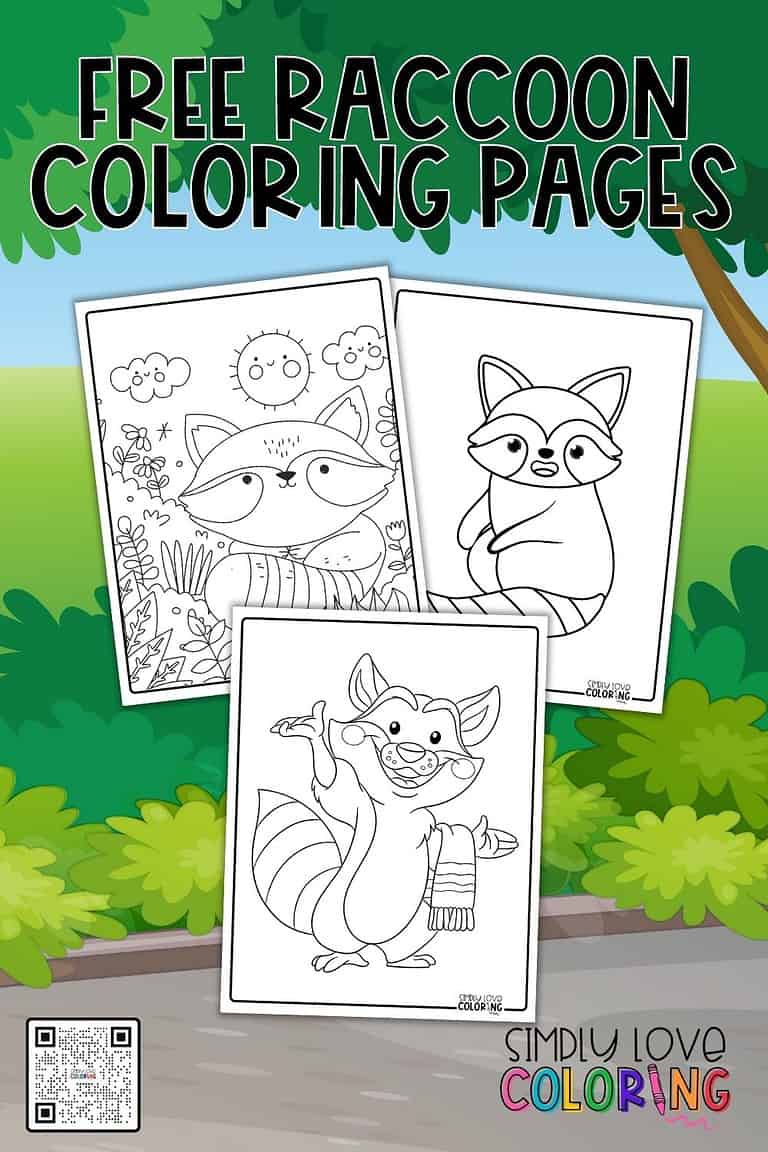 11 Cute Raccoon Coloring Pages (Free PDF Printables) - Simply Love Coloring