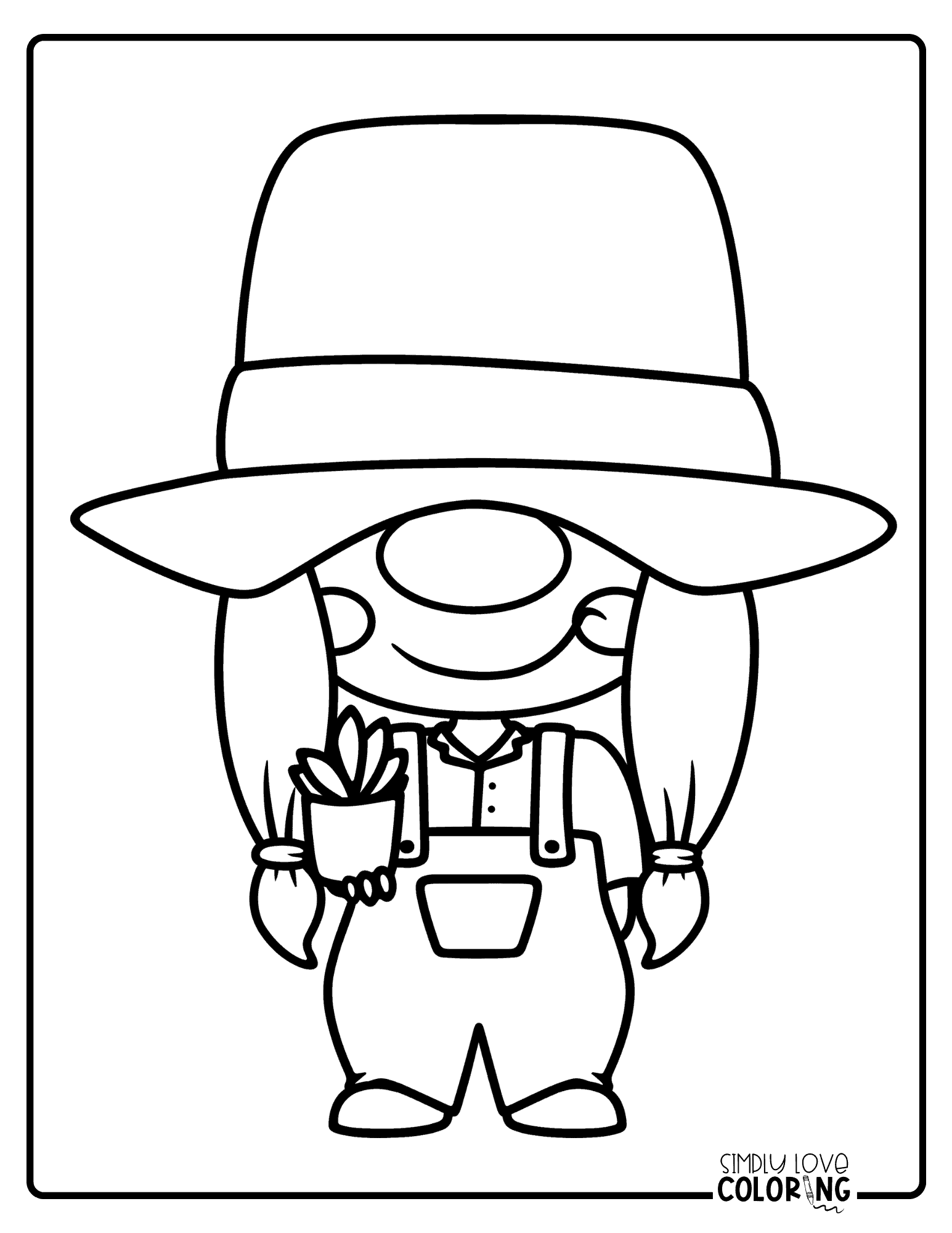 Gnome Coloring Pages - Simply Love Coloring