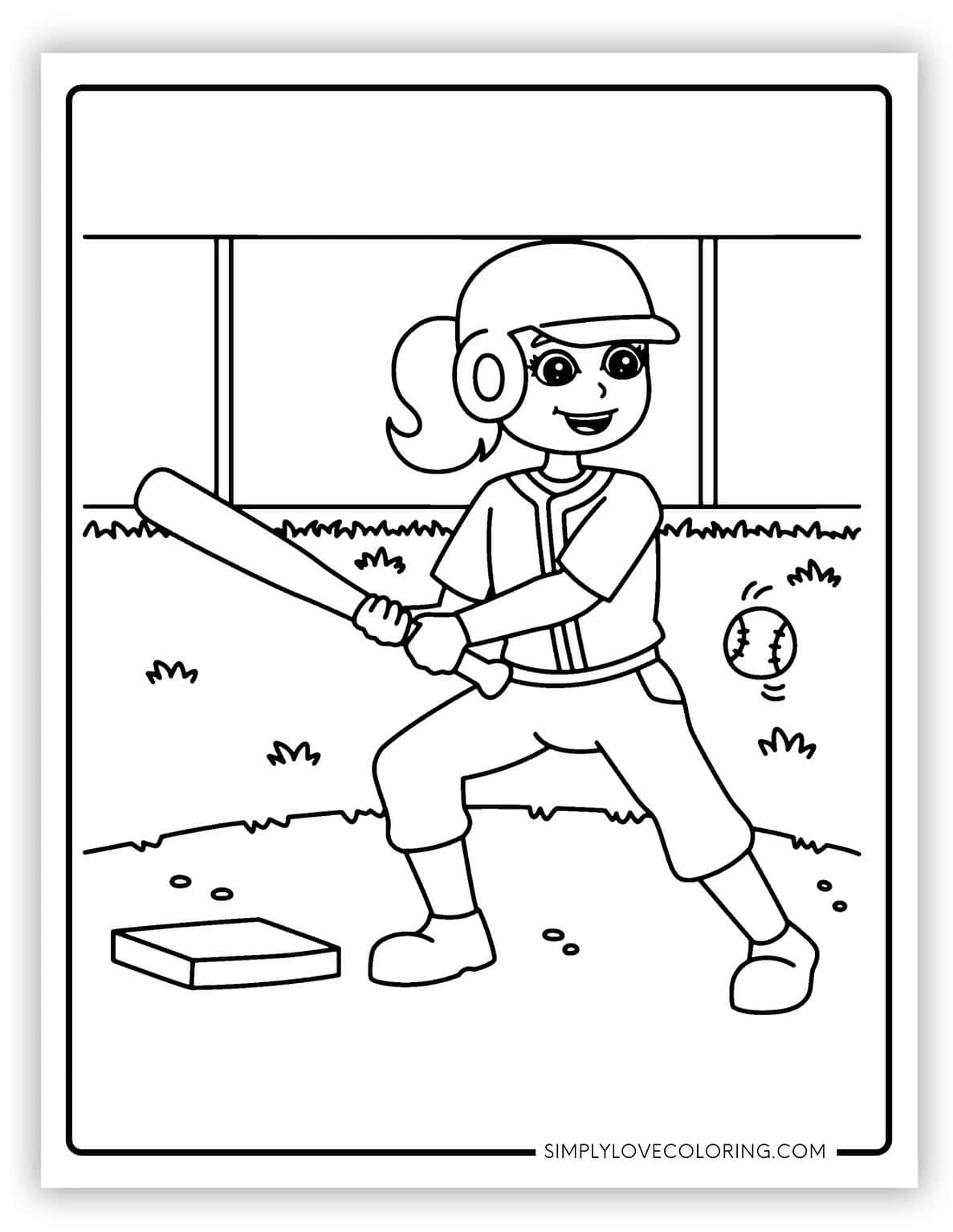 29 Baseball Coloring Pages (Free PDF Printables) - Simply Love Coloring