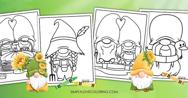 38 Gnome Coloring Pages (Free PDF Printables) - Simply Love Coloring