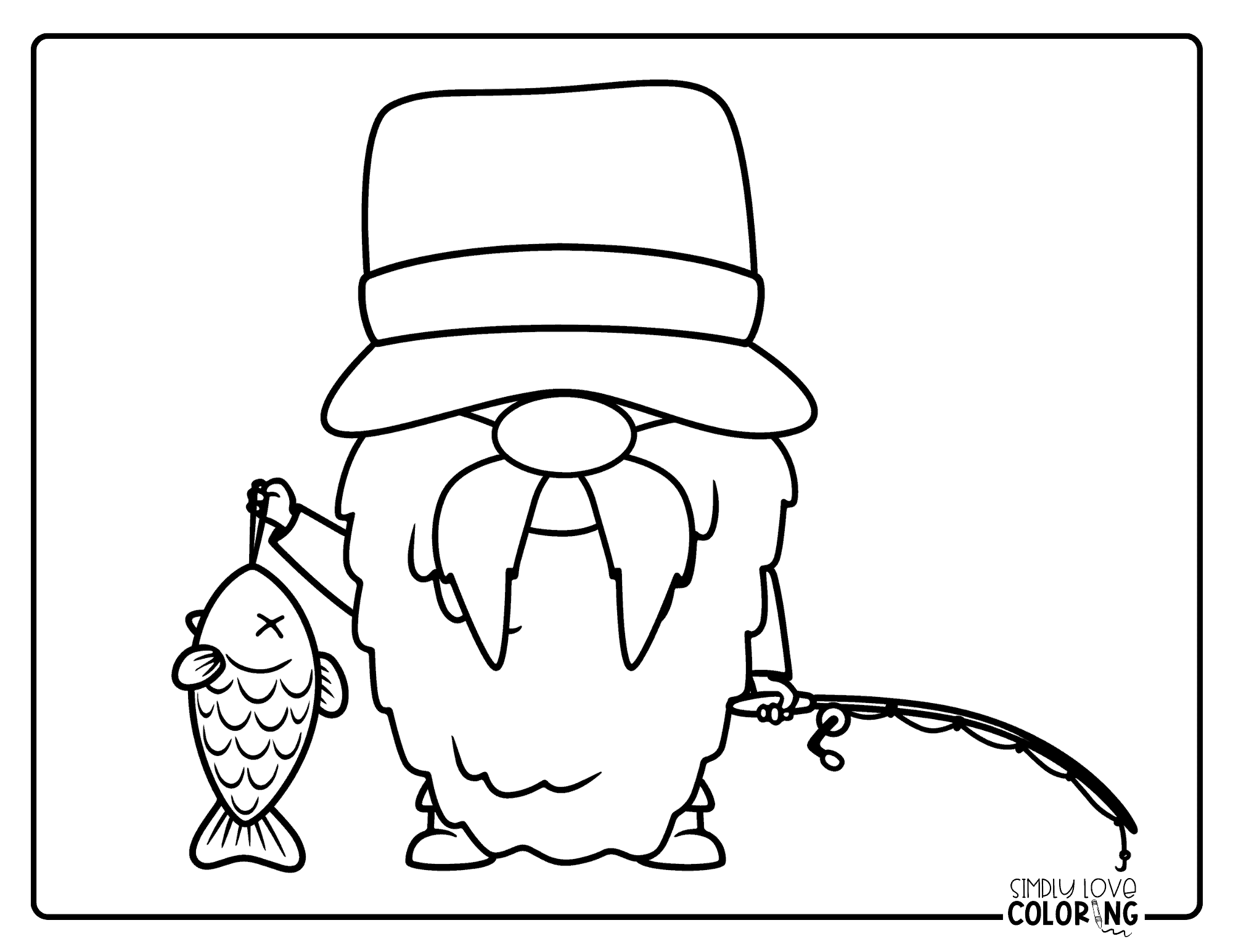Gnome Coloring Pages - Simply Love Coloring