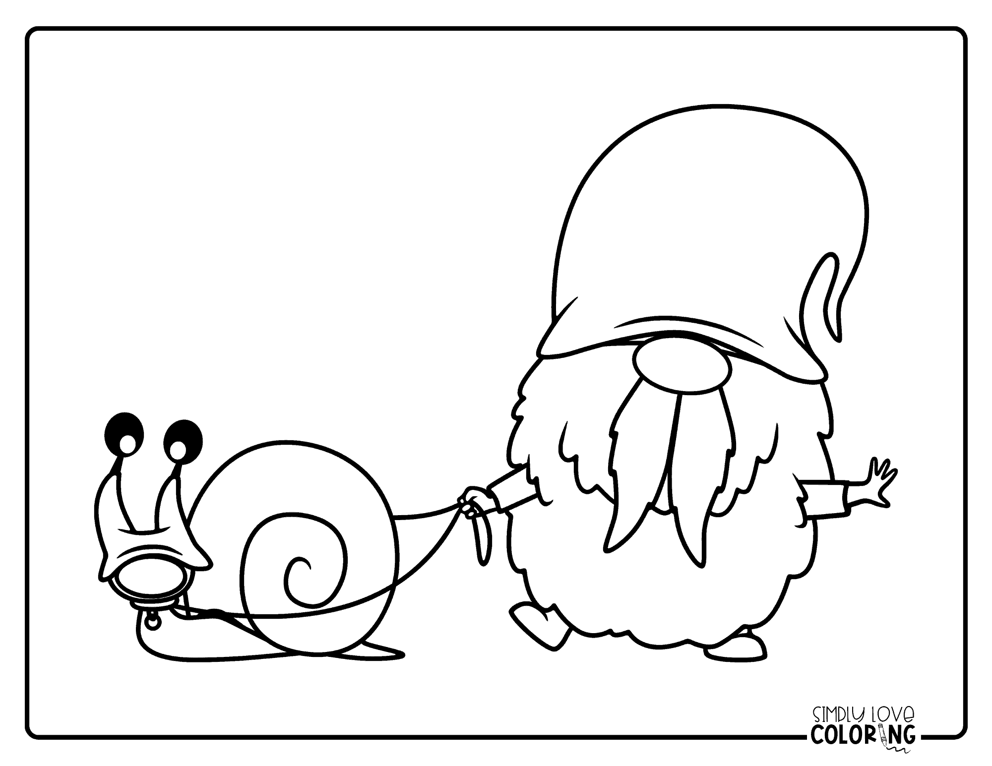 Gnome Coloring Pages - Simply Love Coloring