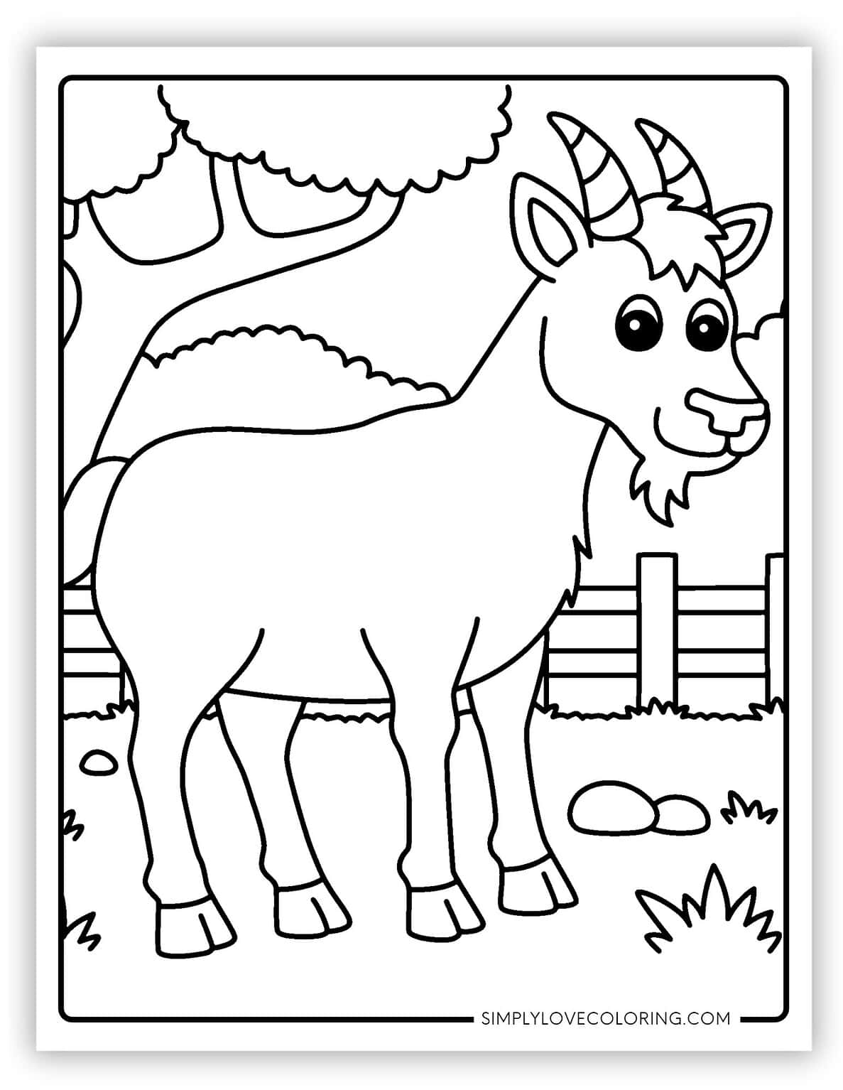 Goat Coloring Pages (Free PDF Printables) - Simply Love Coloring