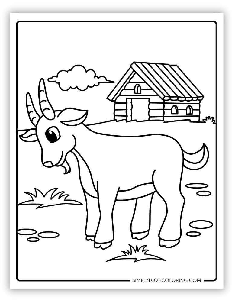 Goat Coloring Pages (Free PDF Printables) - Simply Love Coloring