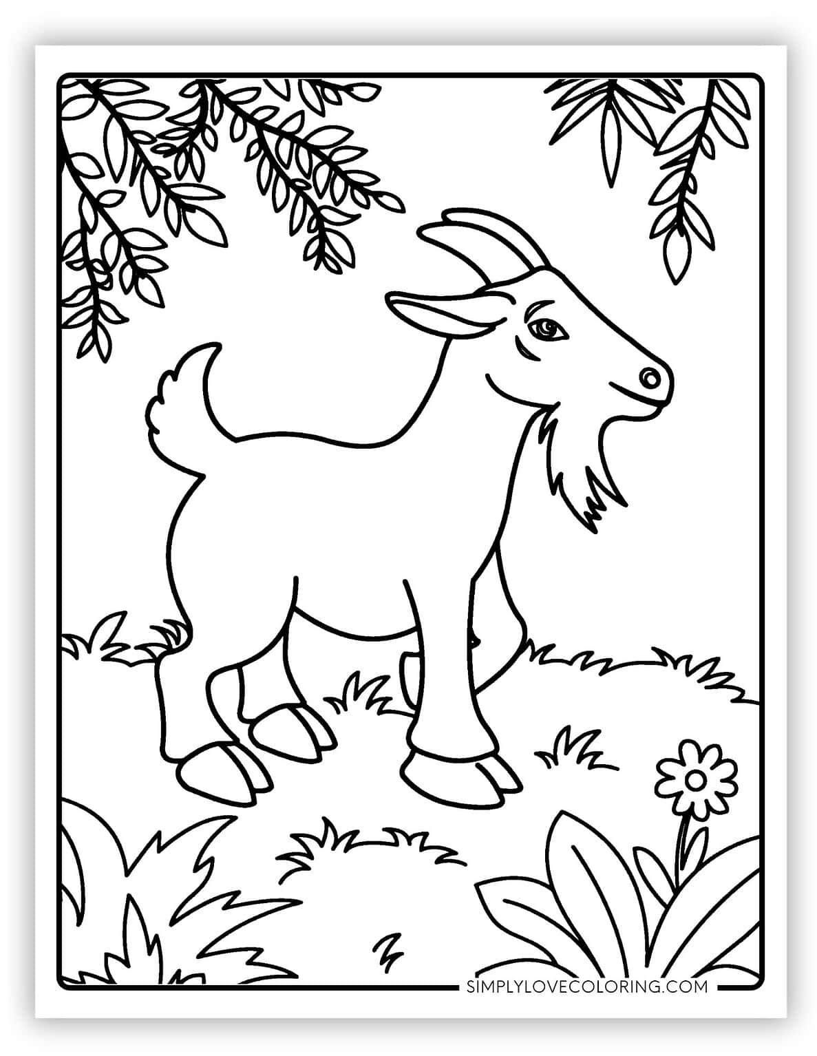 Goat Coloring Pages (Free PDF Printables) - Simply Love Coloring