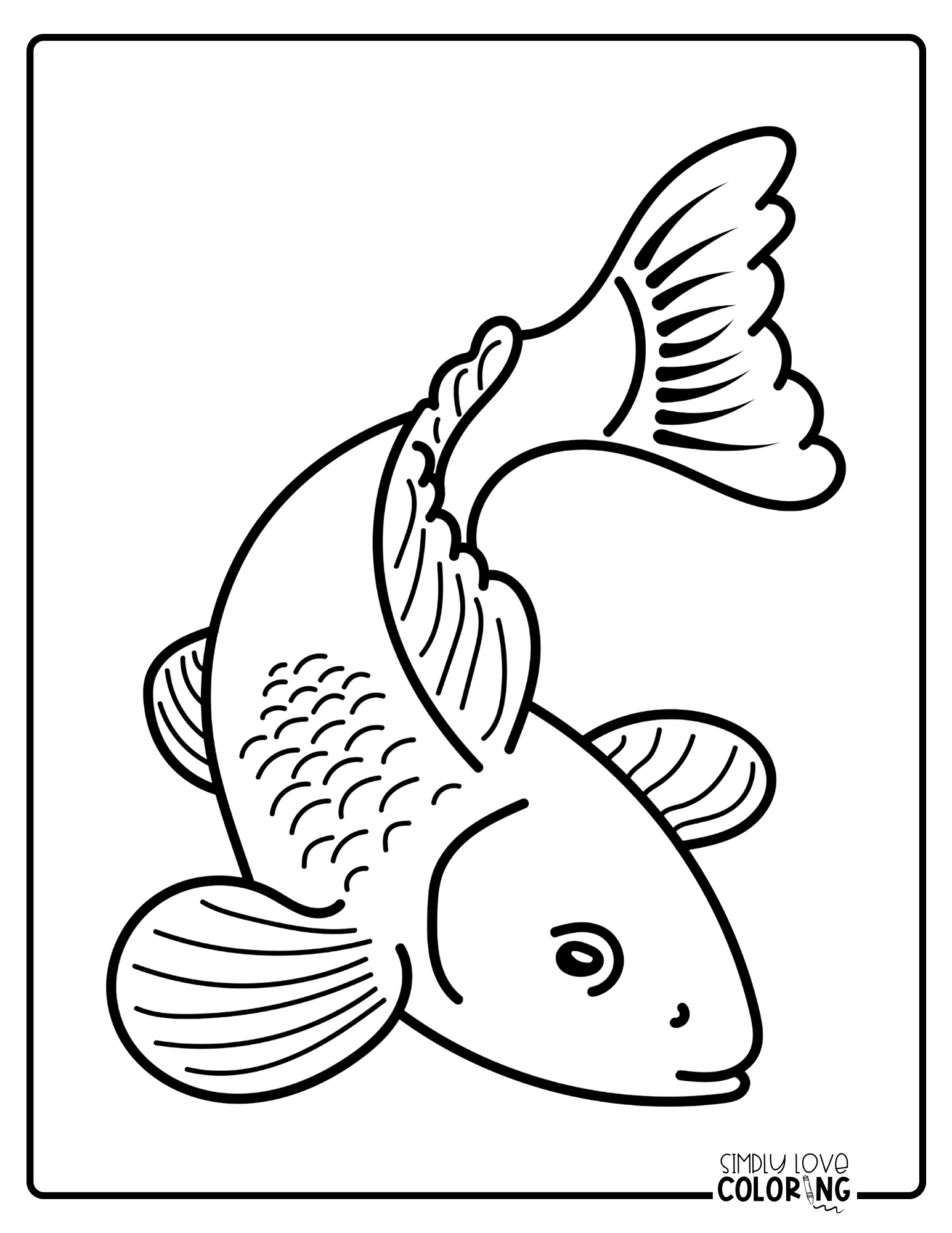 Goldfish Coloring Pages (Free PDF Printables) - Simply Love Coloring