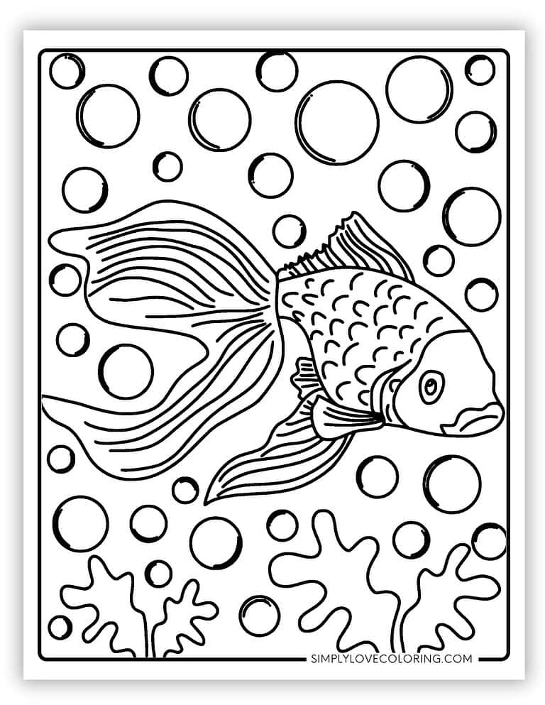 37 Goldfish Coloring Pages (Free PDF Printables) - Simply Love Coloring