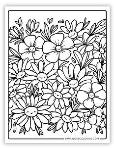 65 Beautiful Flower Coloring Pages (Free PDF Printables) - Simply Love ...