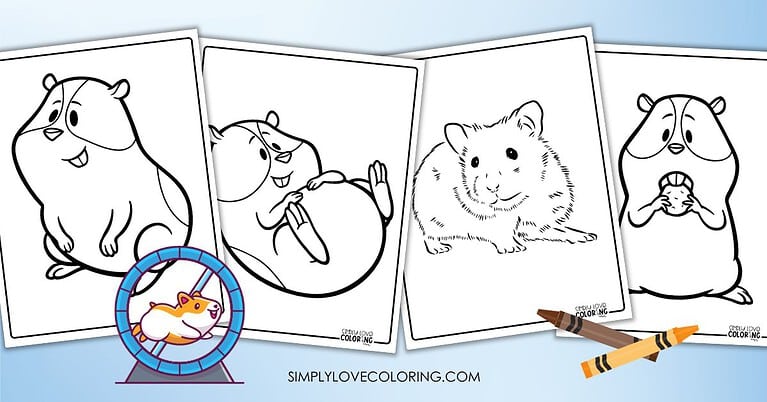 23 Cute Hamster Coloring Pages (Free PDF Printables) - Simply Love Coloring