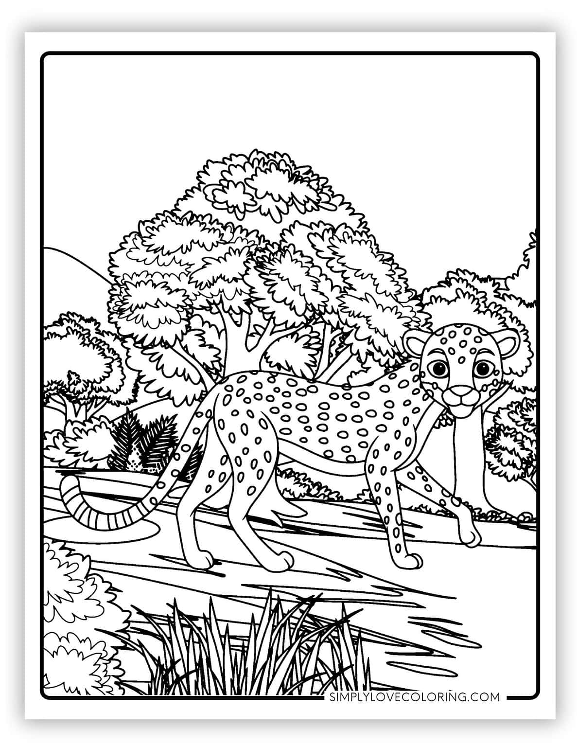 24 Leopard Coloring Pages (Free PDF Printables) - Simply Love Coloring