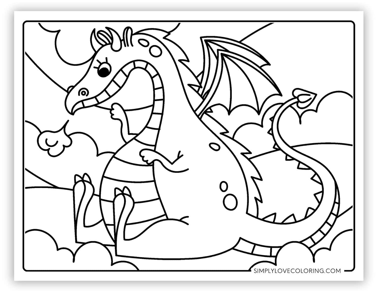 Dragon Coloring Pages (Free PDF Printables) - Simply Love Coloring