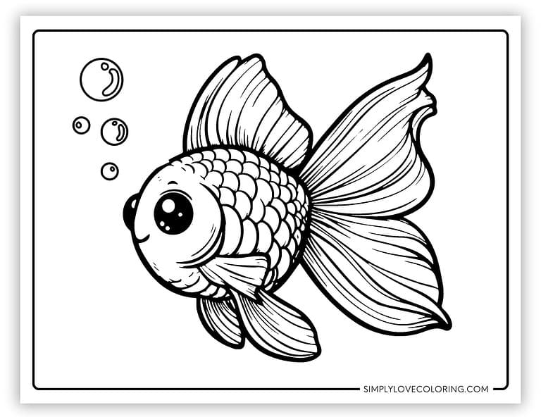 37 Goldfish Coloring Pages (Free PDF Printables) - Simply Love Coloring